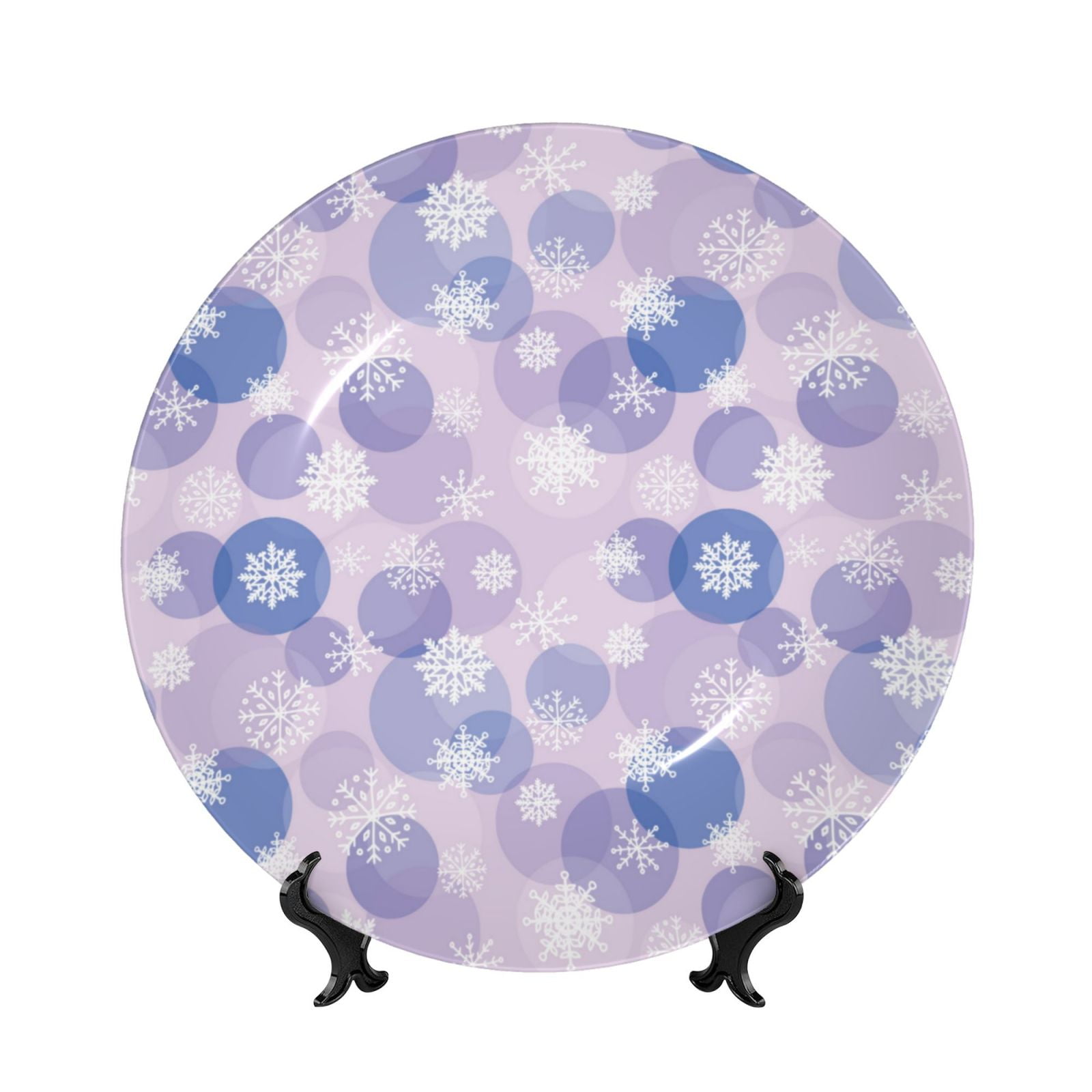 Picia Winter With Snowflakes Pattern Bone China Decorative Plate – Wall ...