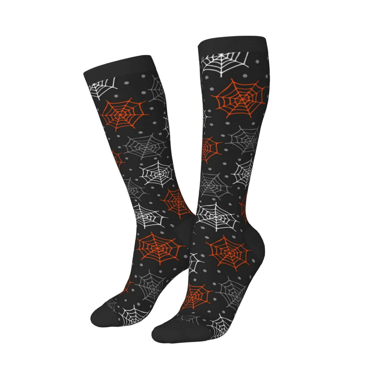 Picia Women Crew Soft Moisture-wicking Socks Spider Web Pattern Design ...