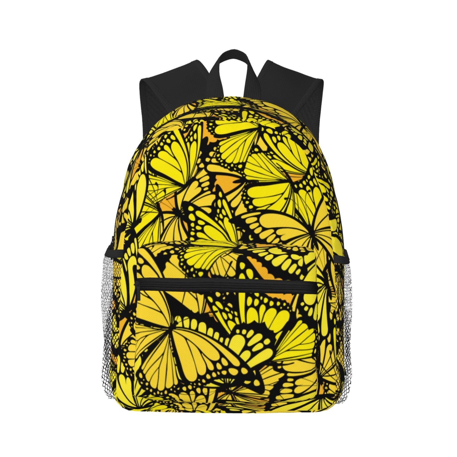 Picia Yellow Butterflies Large Capacity Backpack Classic Style Backpack ...