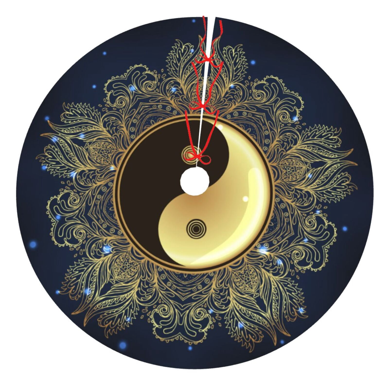 Picia Yin And Yang Mandala Print Christmas Tree Skirt , Christmas Tree ...