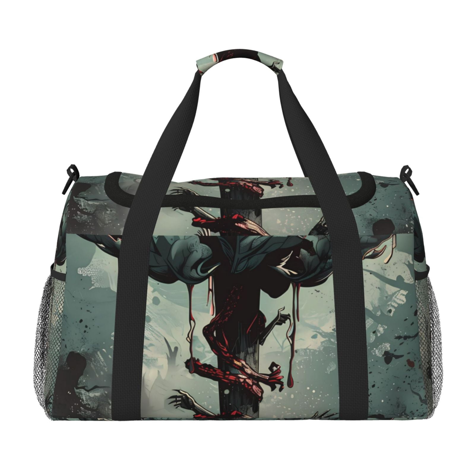 Picia Zombie Flower Apocalypse Print Travel Duffle Bag,Weekender Bags ...