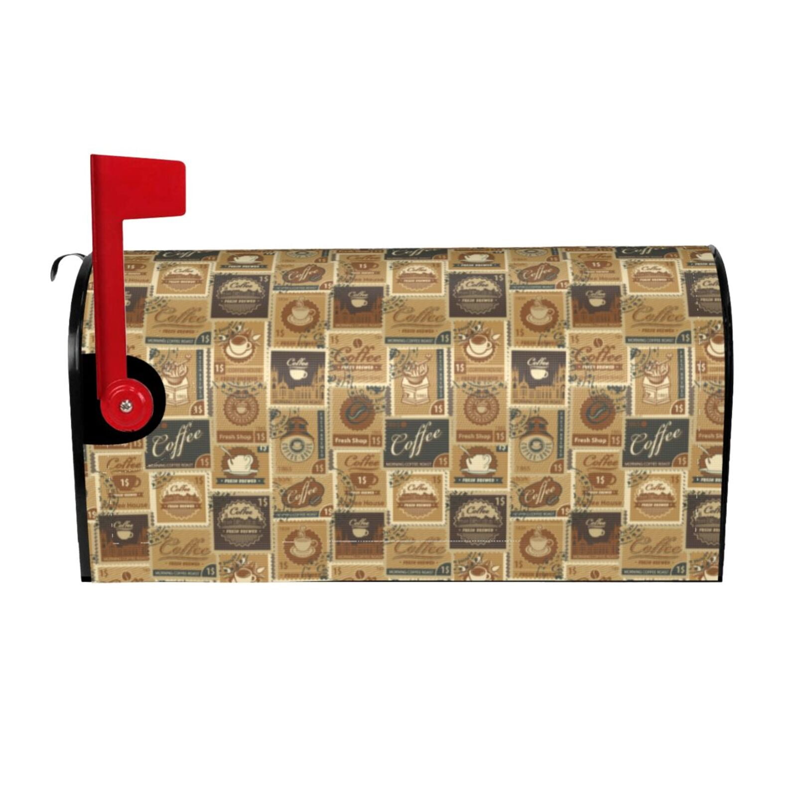 Picia coffee Stamps Magnetic Mailbox Cover Standard Size-25.5x21 in ...
