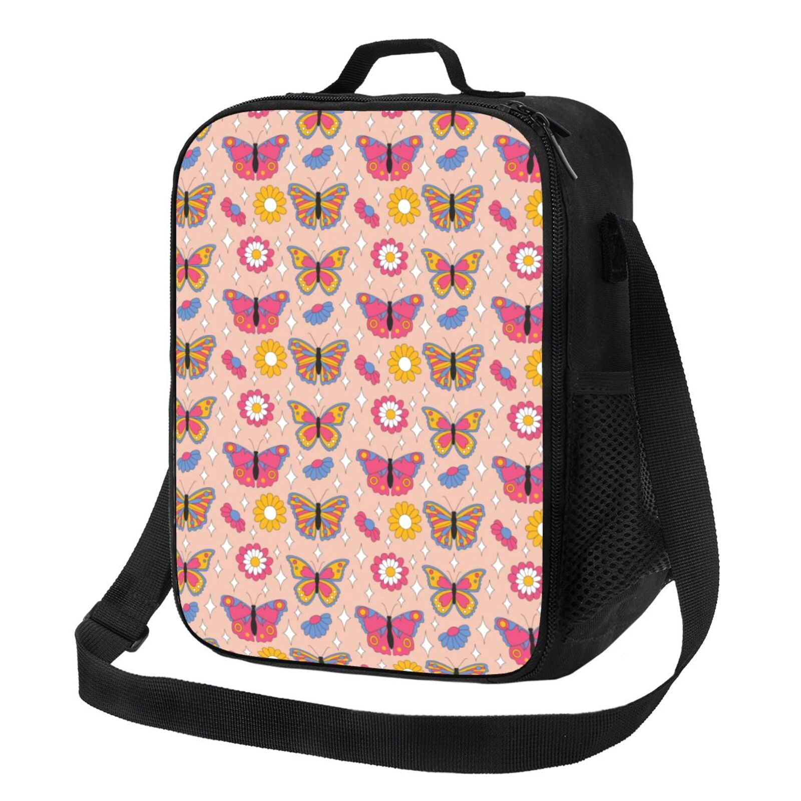 Picia colorful Butterfly Daisy Lunch box Lunch bag for men women Large ...