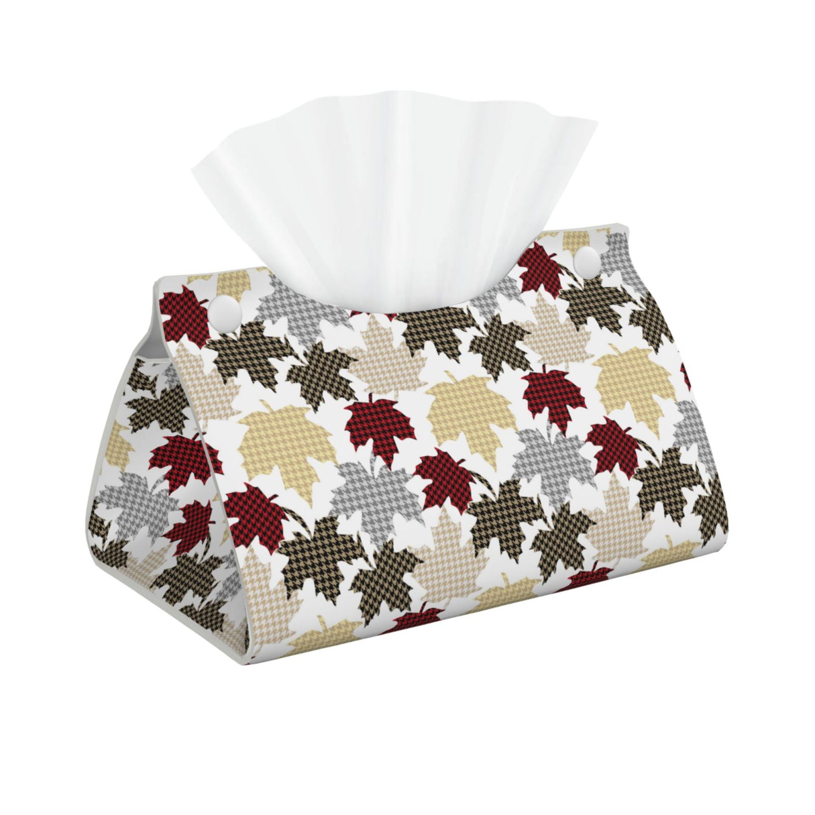 Picia colorful Maple Pattern Long Tissue Box Cover,PVC Leather Triangle ...