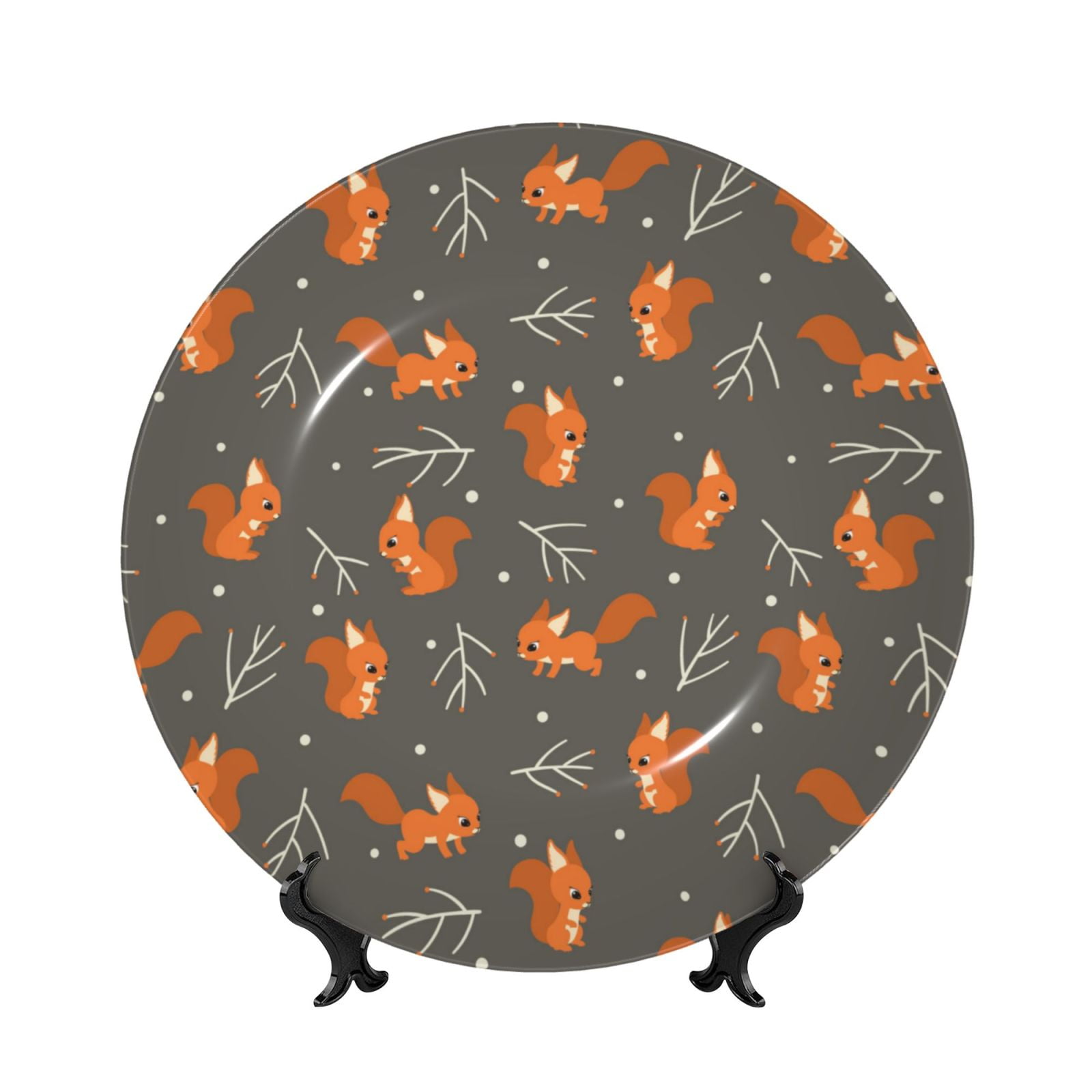 Picia cute fall fox leaf Pattern Bone China Decorative Plate – Wall ...