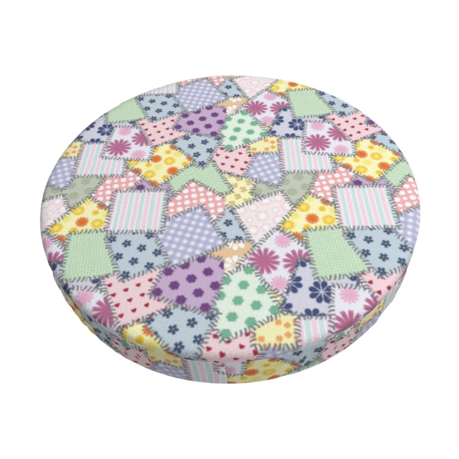 Picia different patchwork Pattern Round Stool Covers Comfy Seat Covers ...