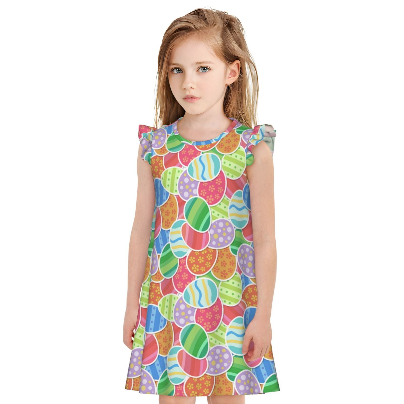 Picia easter eggs Pattern Girls Nightgowns,Unicorn Dress Pajamas for ...