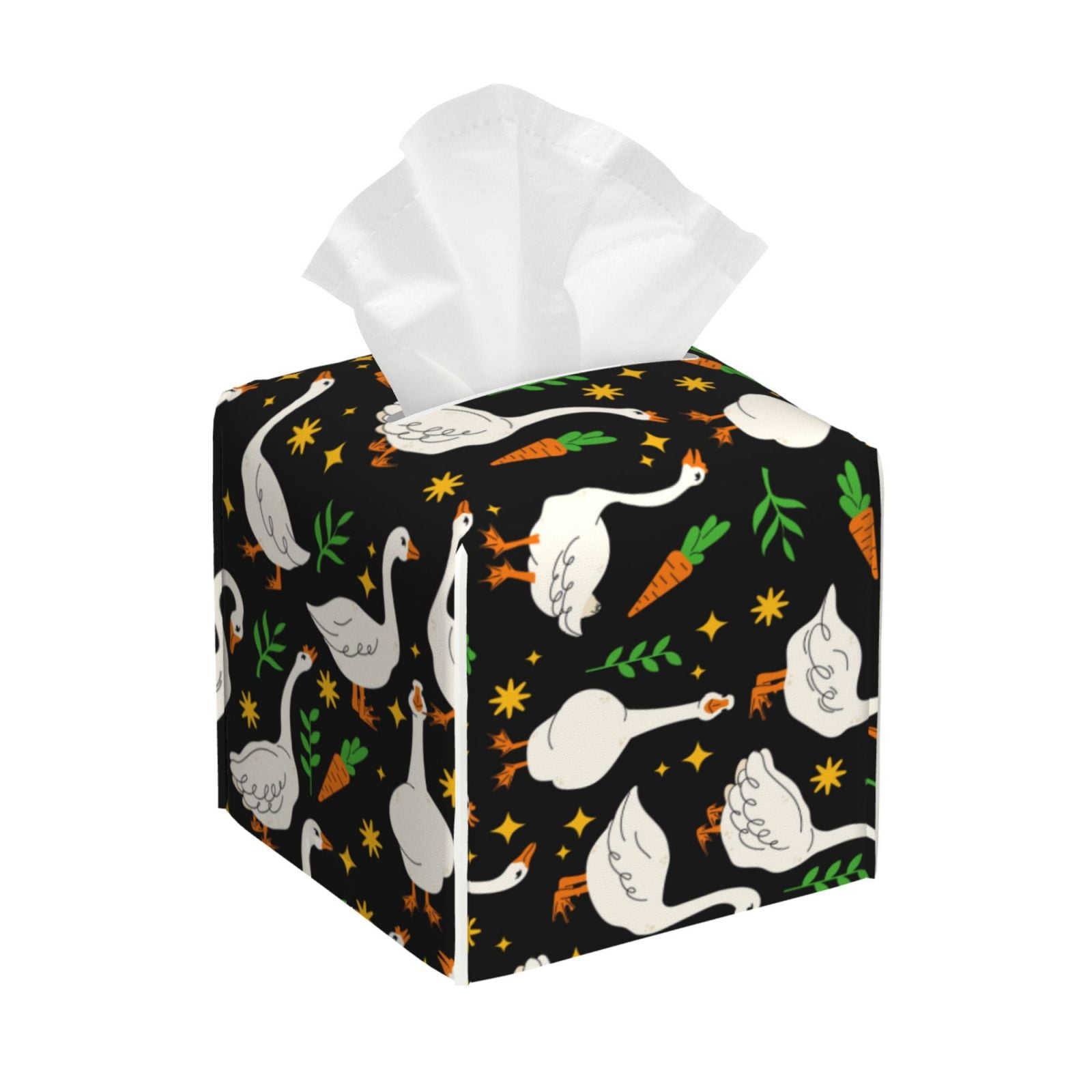 Picia funny Goose Pattern Tissue Box Cover,PVC Leather Square Holder ...
