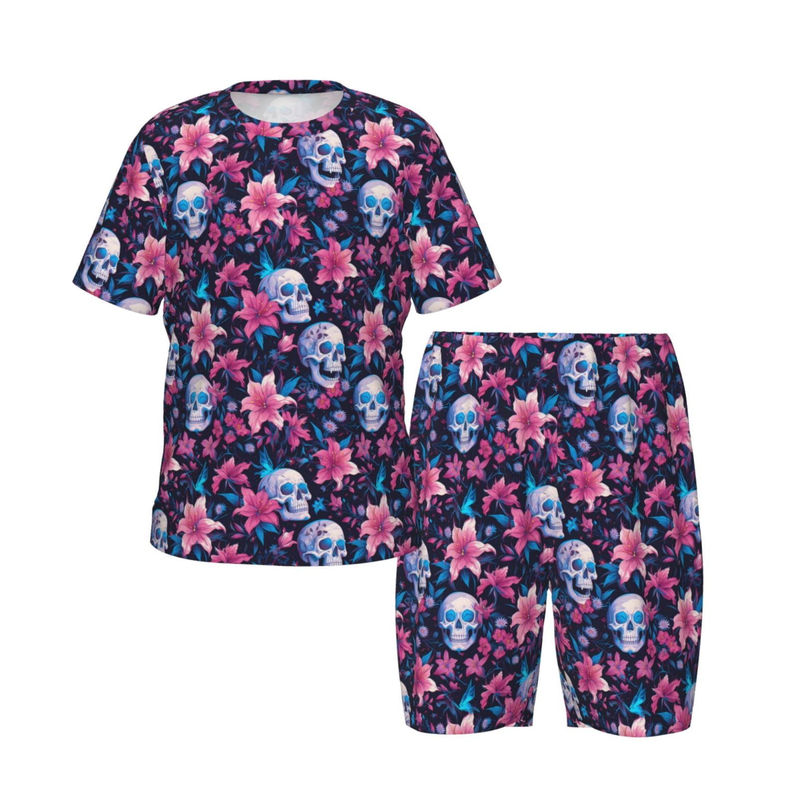 Picia funny Skull daisy flower Printed Boys' Kids-PJ Snug Fit Cotton ...