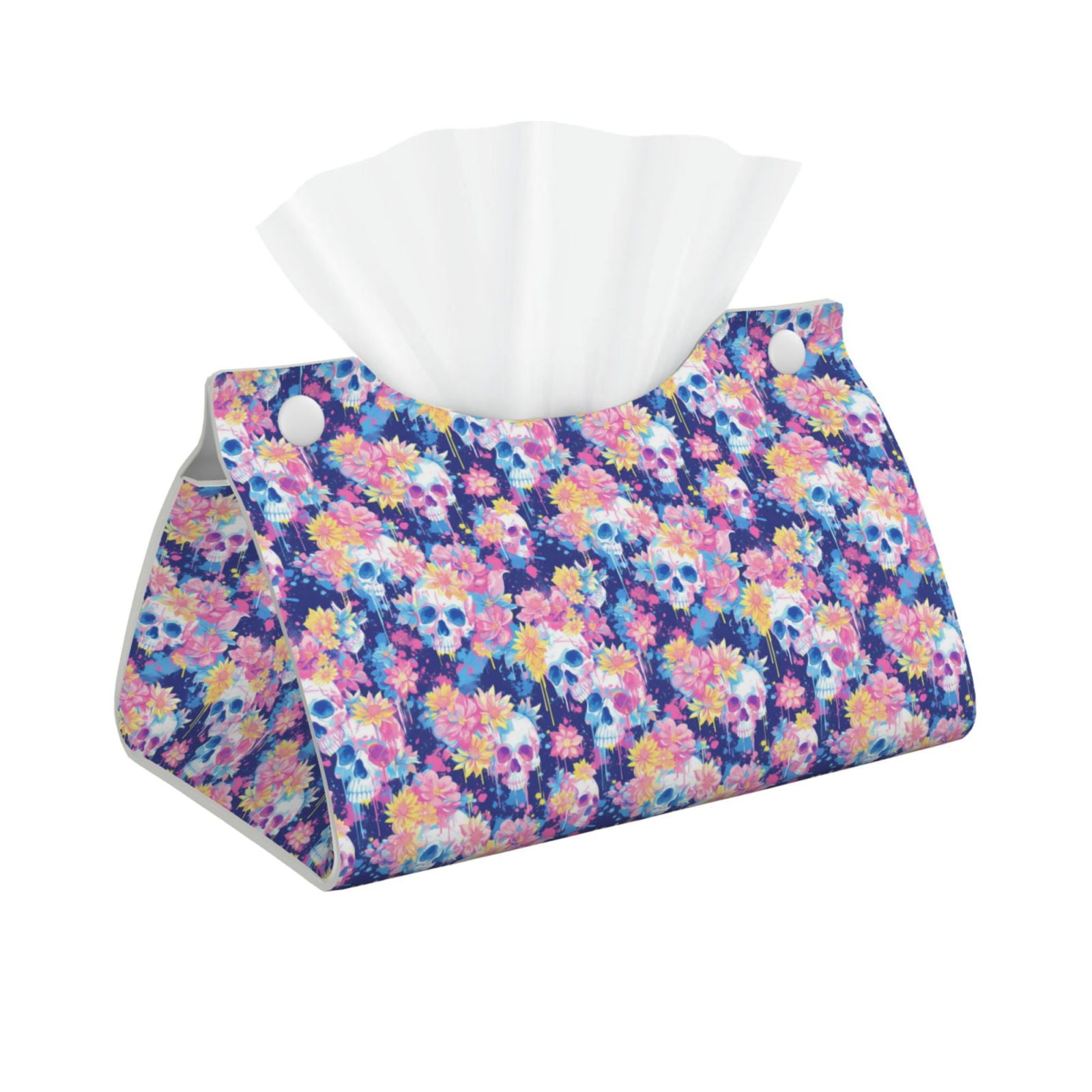 Picia graffiti style Skull flower Pattern Long Tissue Box Cover,PVC ...