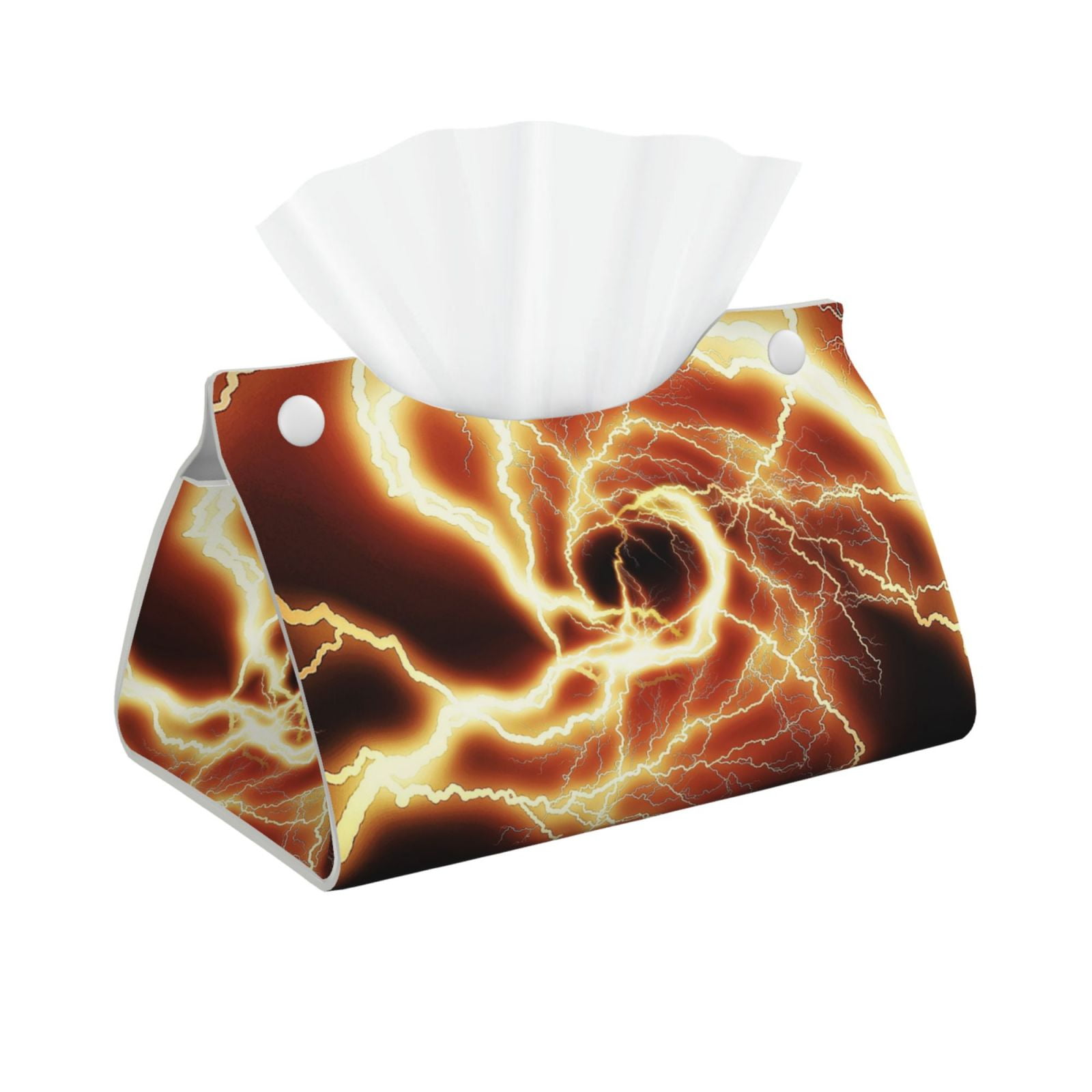 Picia orange lightning Pattern Long Tissue Box Cover,PVC Leather ...