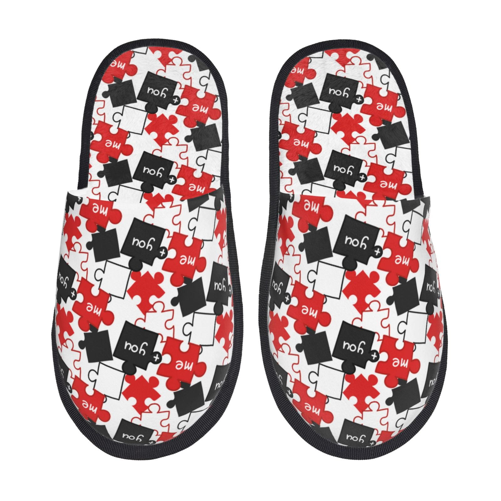 Picia puzzle elements with the words me you Print Women's Fuzzy Fluffy ...