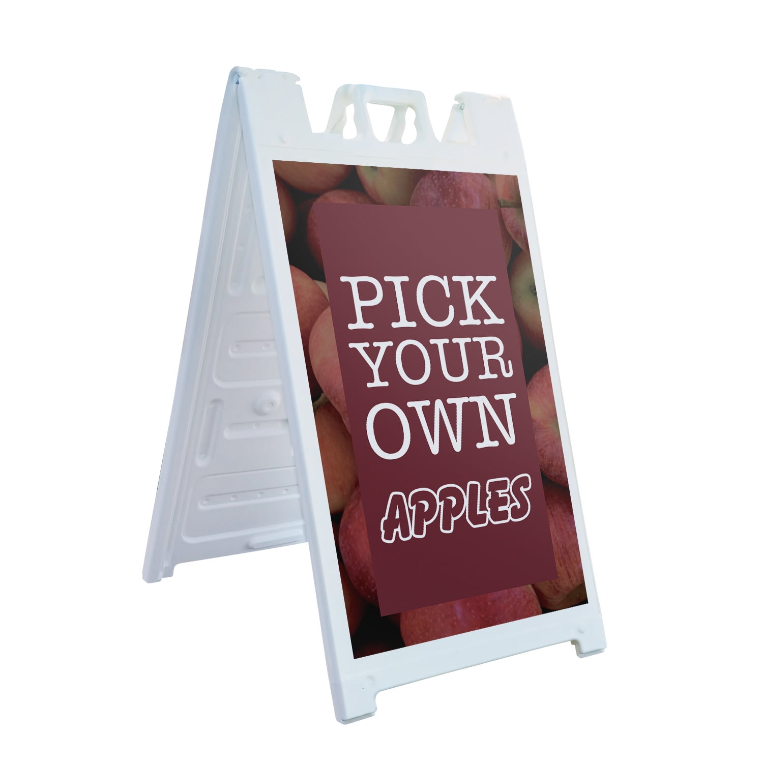 Pick Your Own Apples 24" x 36" Double Sided A-Frame Sidewalk Sign Includes 2 Plastic Inserts ...