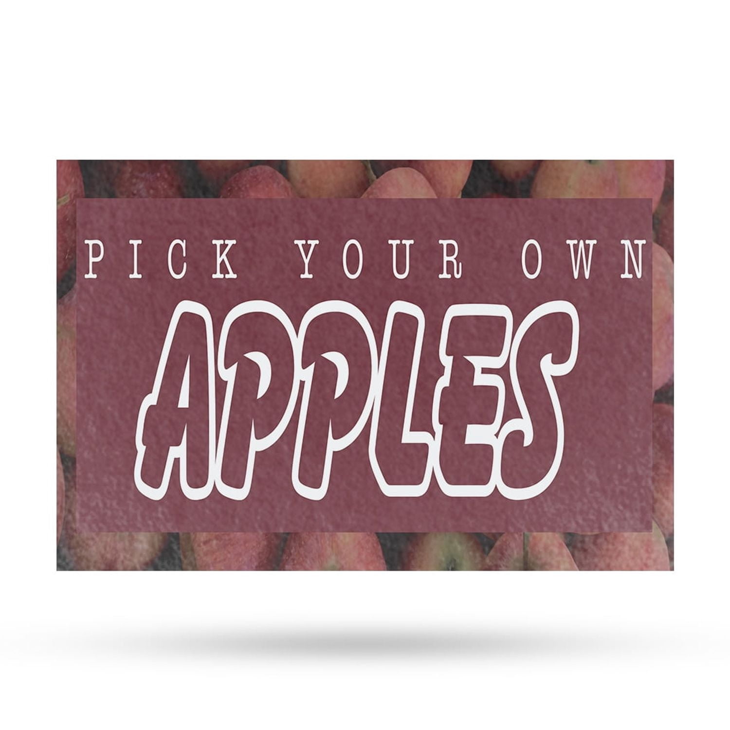 Pick Your Own Apples Vinyl Decal 12 Inch x 16 Inch Weatherproof Heavy ...