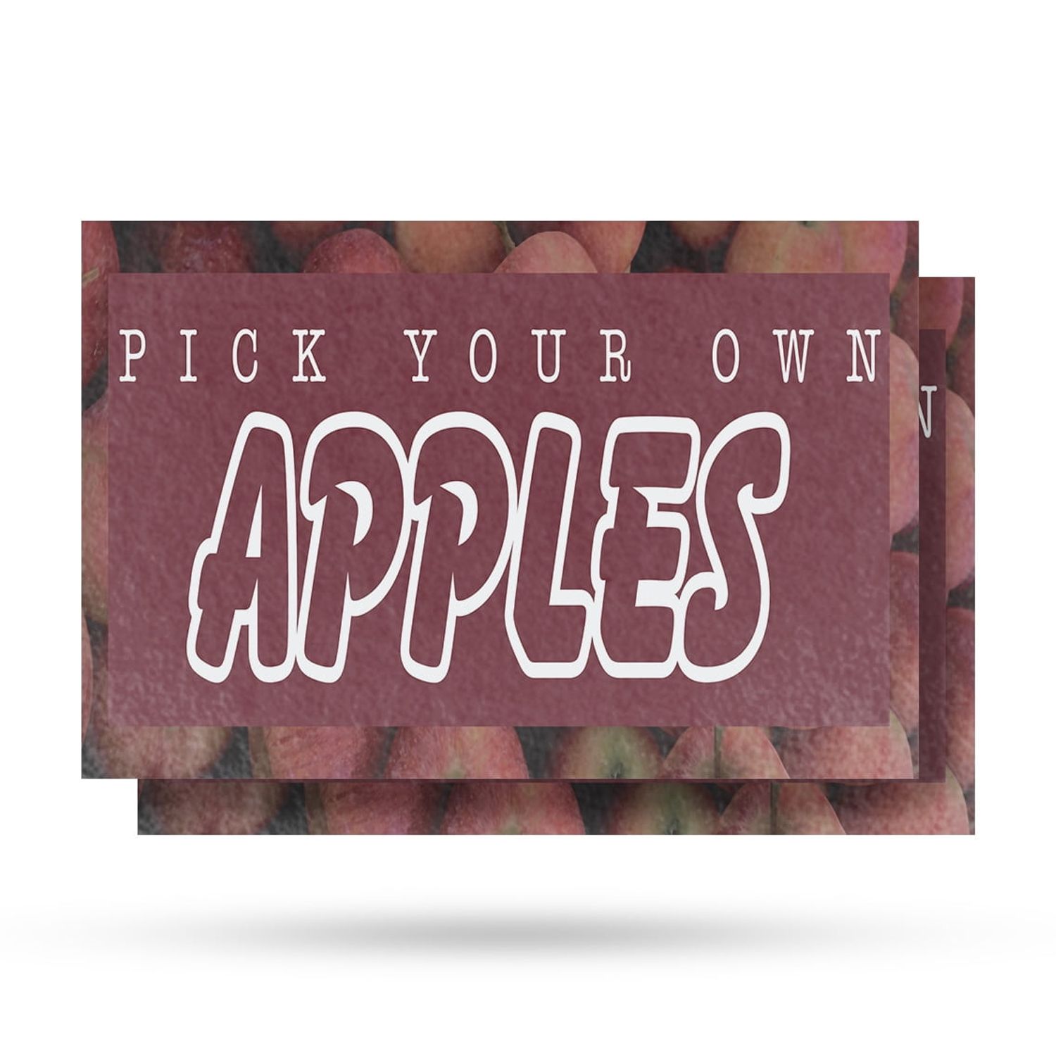 Pick Your Own Apples Vinyl Decal 2 Pack of 18 Inch x 24 Inch ...