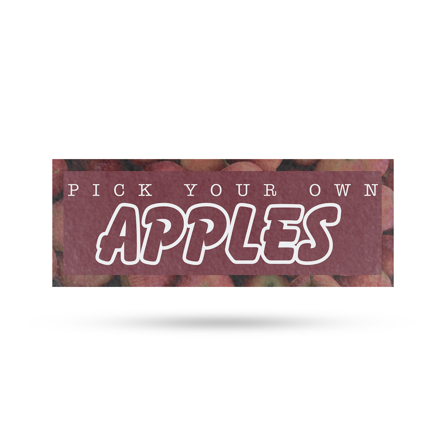 Pick Your Own Apples Vinyl Decal 24 Inch x 9 Inch Weatherproof Heavy ...