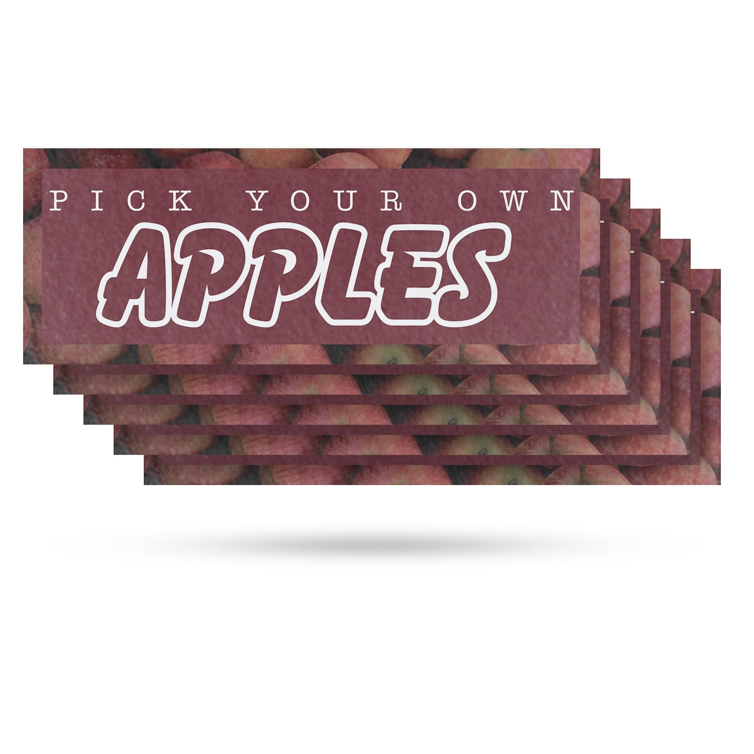 Pick Your Own Apples Vinyl Decal 5 Pack of 12 Inch x 5 Inch ...