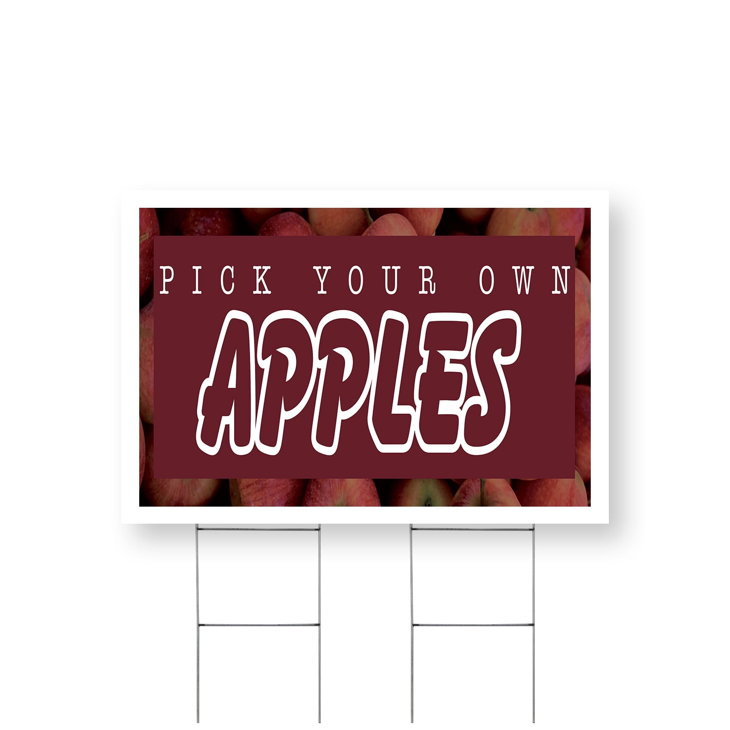 Pick Your Own Apples Yard Sign 24 Inch x 36 Inch Double Sided ...