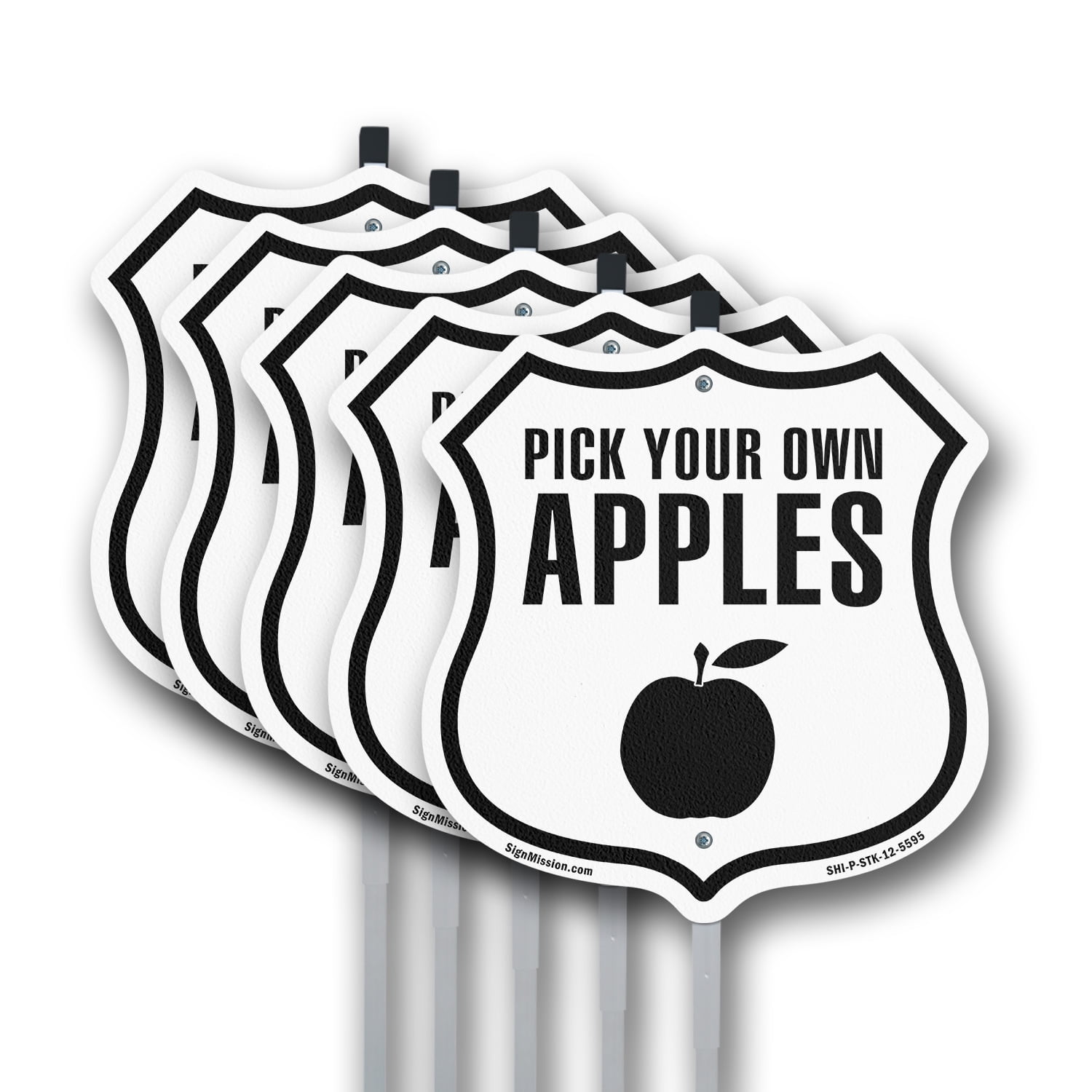 Pick Your Own Apples (maybe list of other fruit) (5 Pack) 12 inch X 12 ...