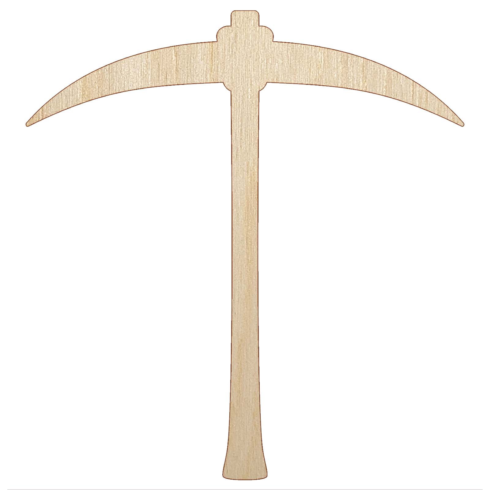 Pick Axe Mining Tool Wood Shape Unfinished Piece Cutout Craft DIY ...