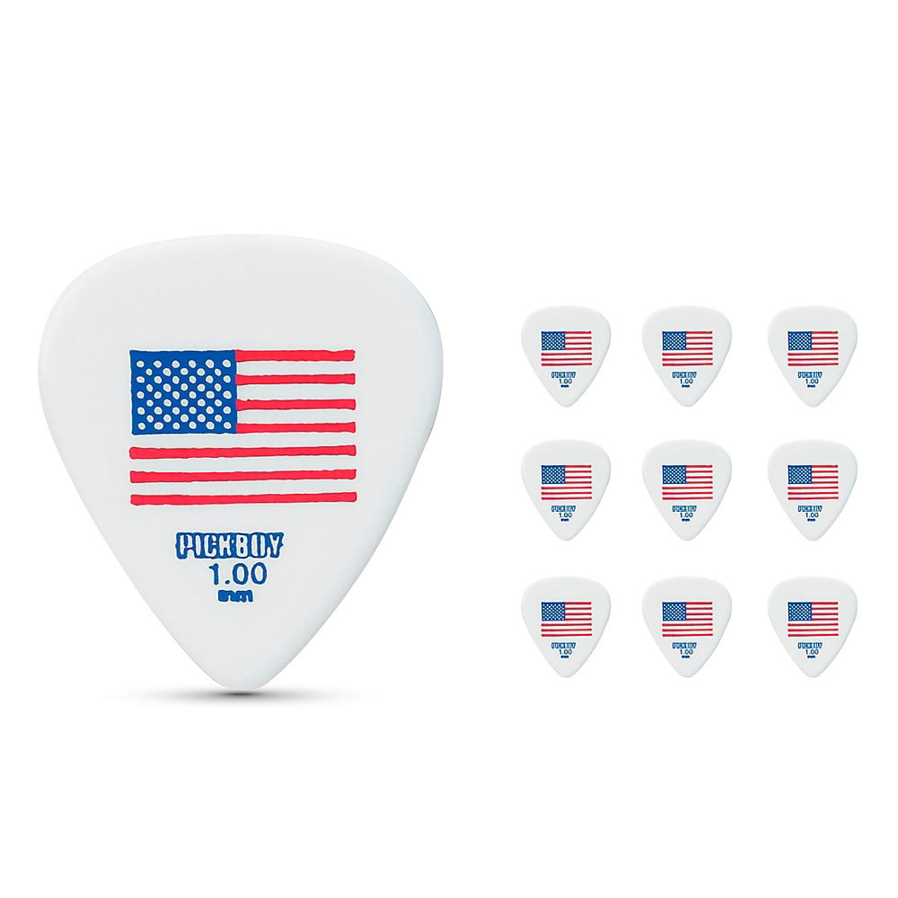 Pick Boy USA Flag Small Celltex Guitar Picks 1.00 mm 10 Pack - Walmart.com
