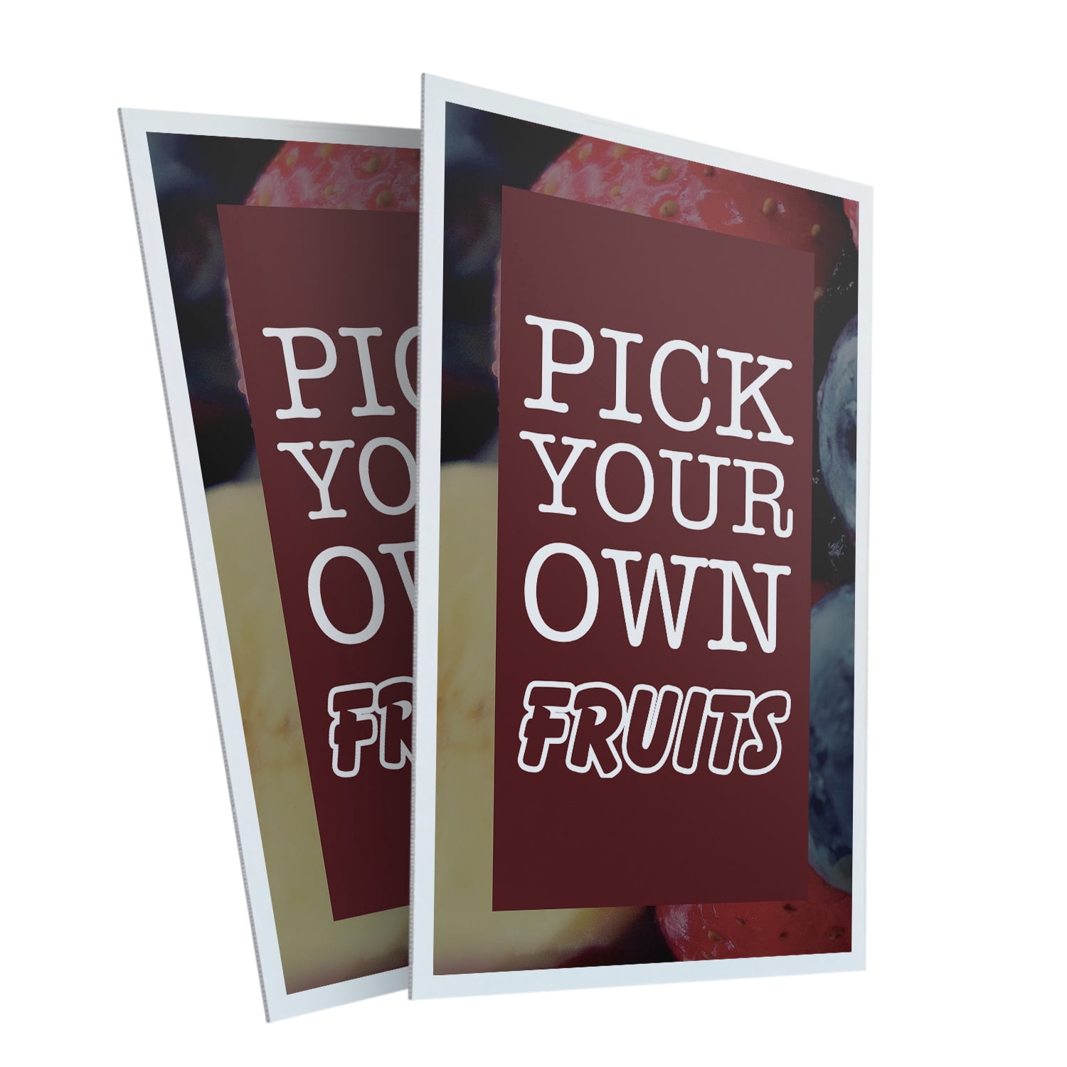 Pick Your Own Fruits (2-Pack) 24 Inch x 36 Inch Plastic Signs | Sign ...