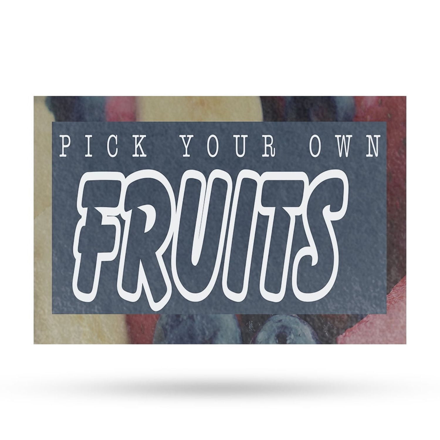 Pick Your Own Fruits Vinyl Decal 18 Inch x 24 Inch Weatherproof Heavy ...