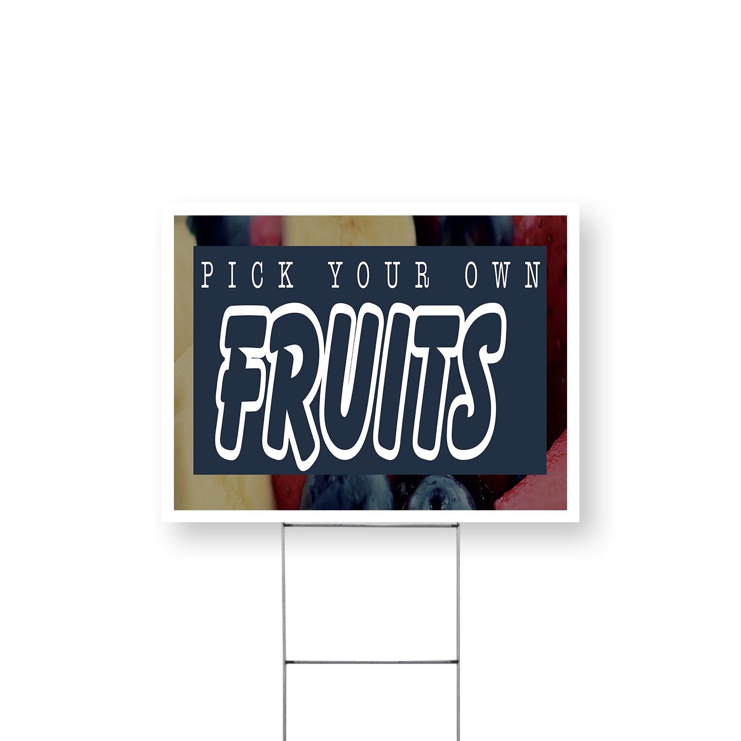 Pick Your Own Fruits Yard Sign 12 Inch x 16 Inch Double Sided ...