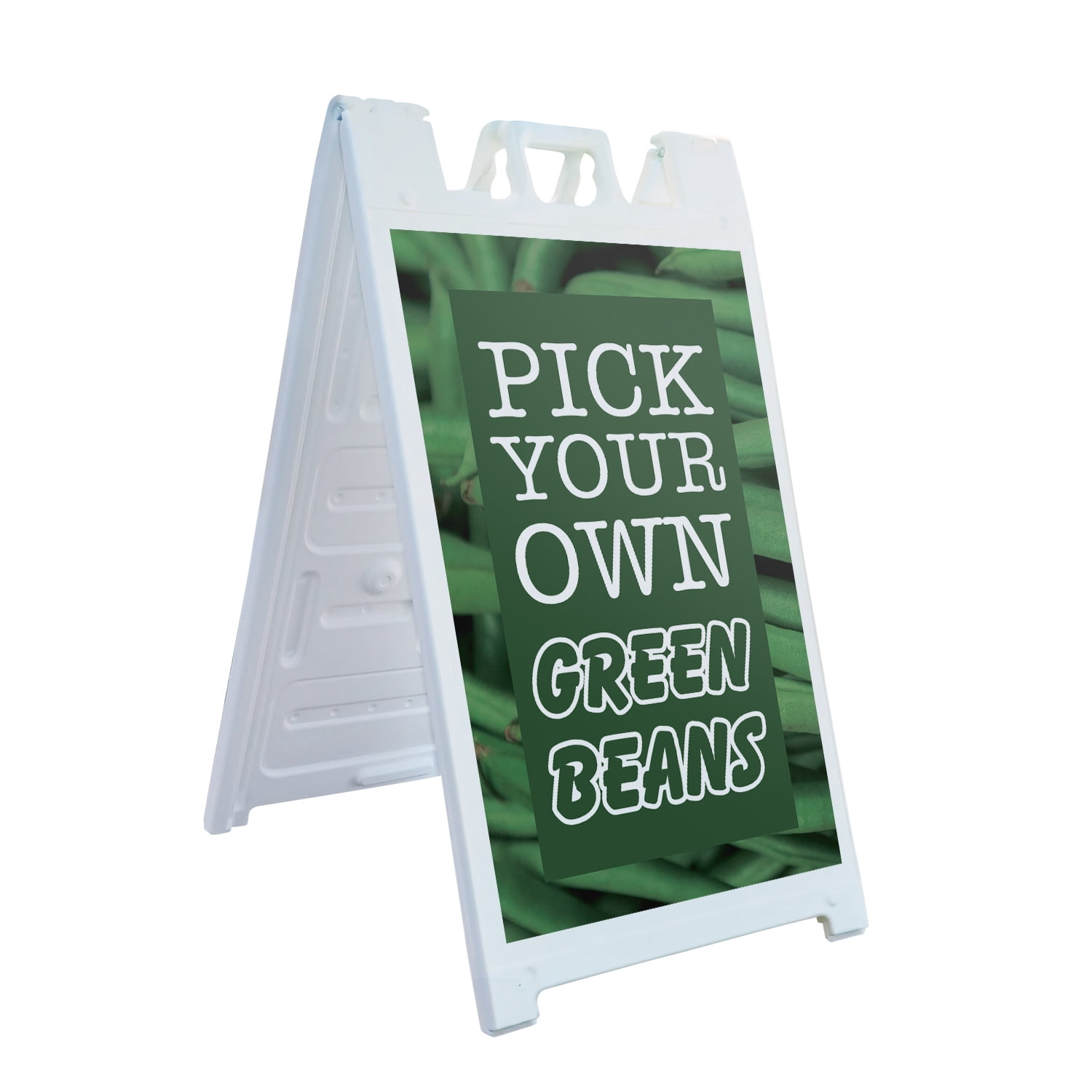 Pick Your Own Green Beans 24" x 36" Double Sided A-Frame Sidewalk Sign ...