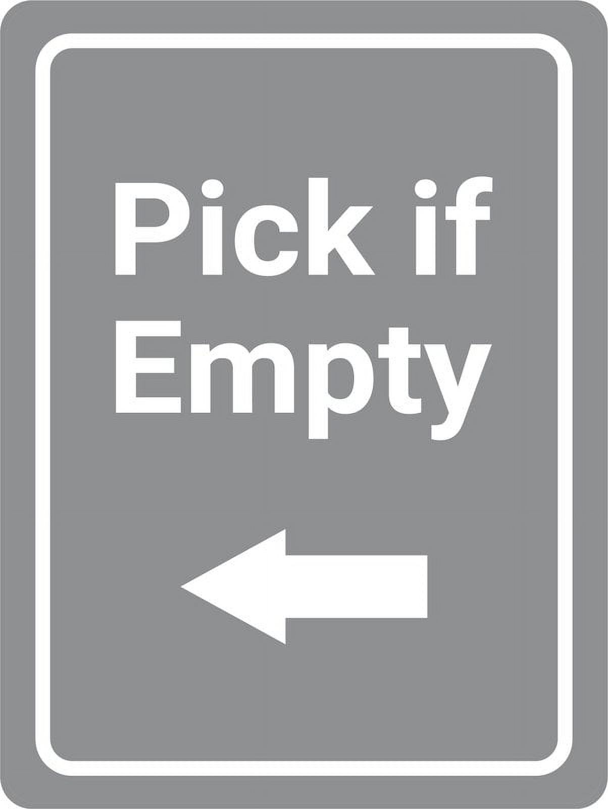 Pick If Empty Arrow Left Grey Sign Safety Restriction Alert Attention ...