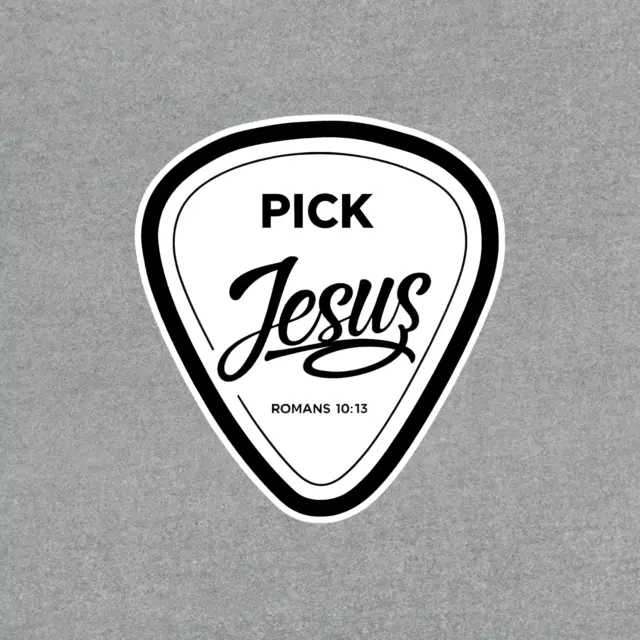 Pick Jesus Christian Guitar Pick Sticker Decal Romans 10:13 Bible ...