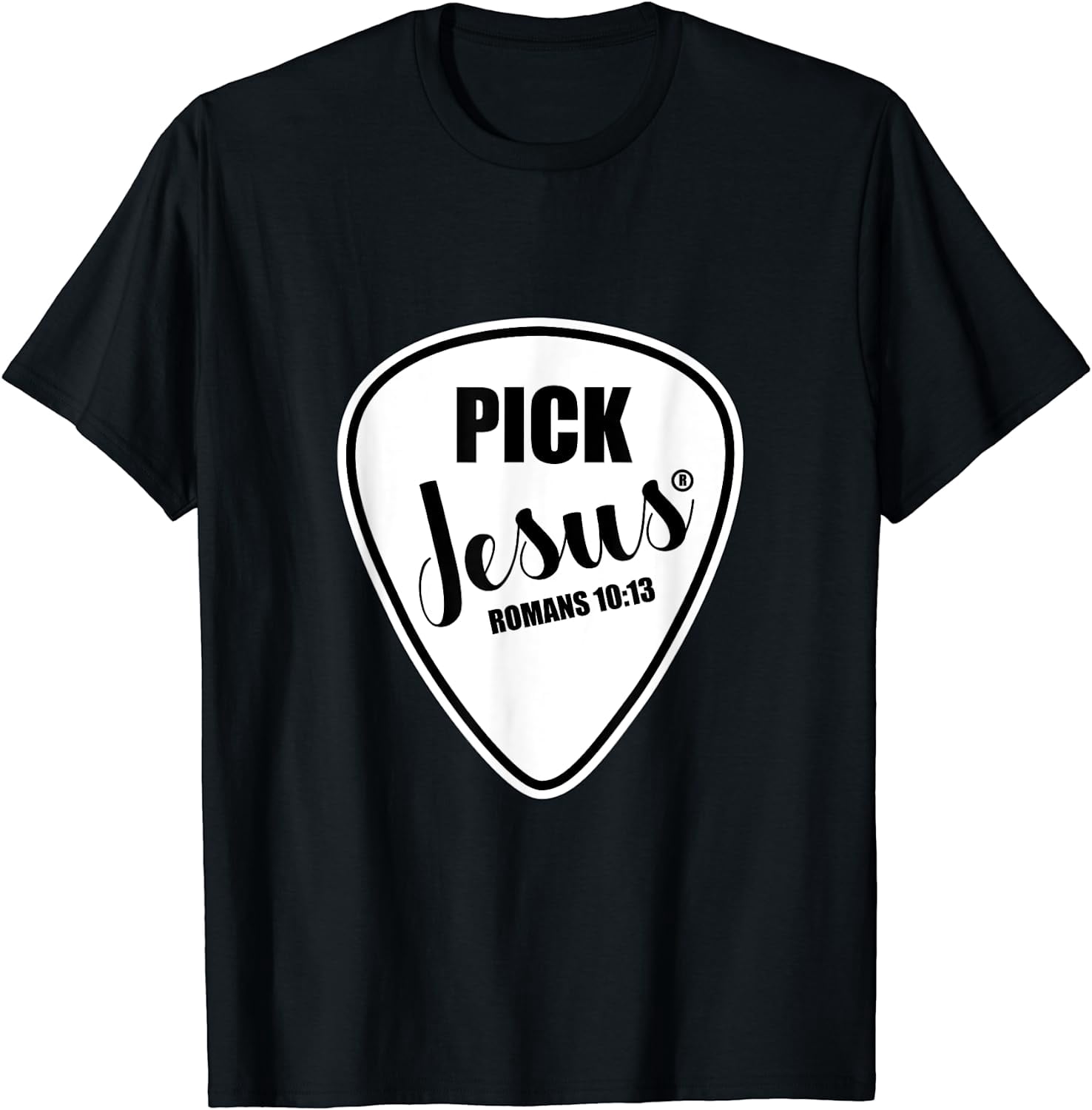 Pick Jesus Shirt Funny Christian Music Guitar Pick T-Shirt - Walmart.com