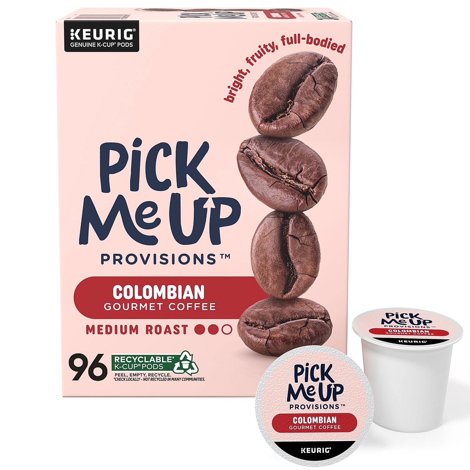 Pick Me Up Provisions K-Cups Medium Roast Colombian Coffee, 96/Carton ...