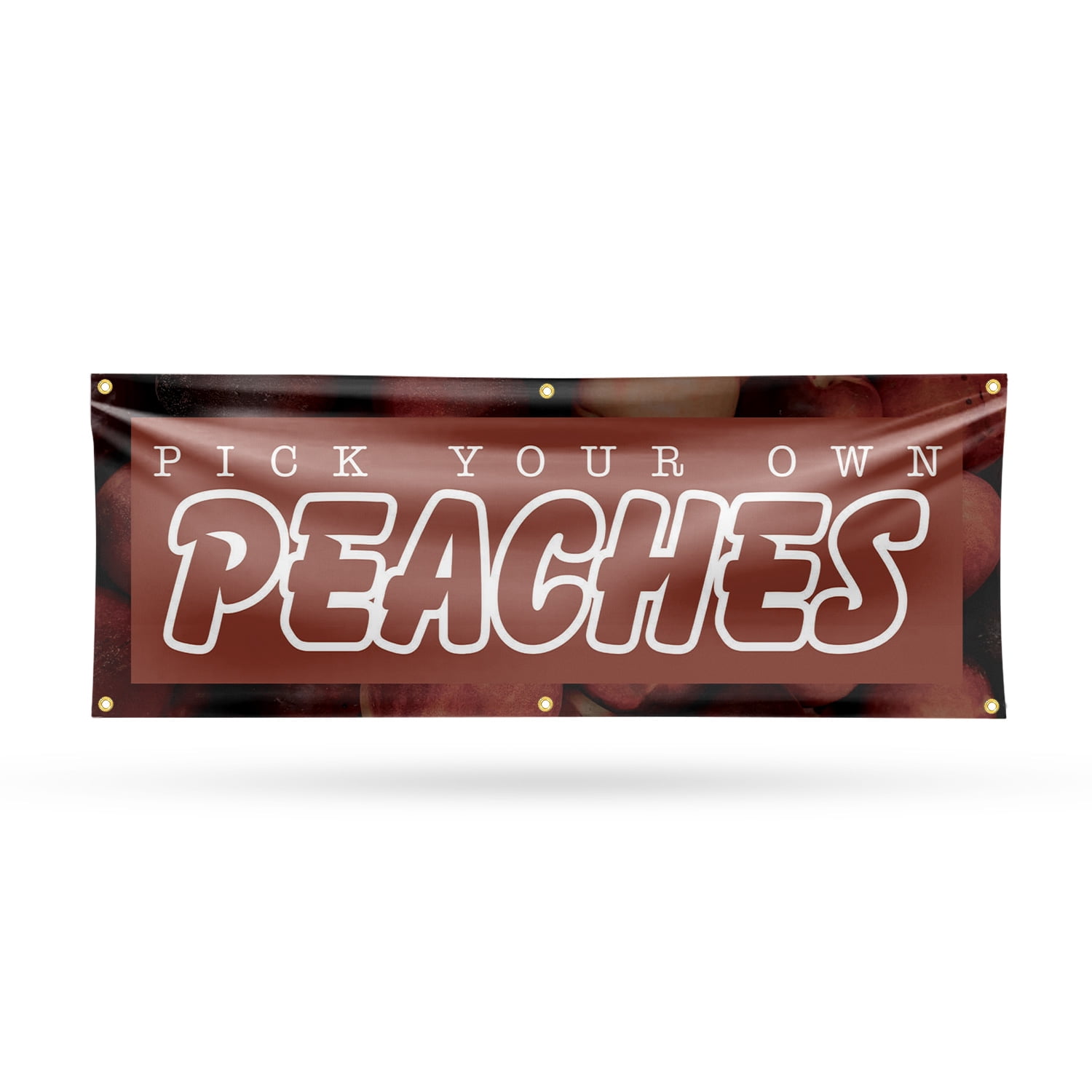 Pick Your Own Peaches Banner Sign 24 Inch x 72 Inch | 13 oz Vinyl with ...