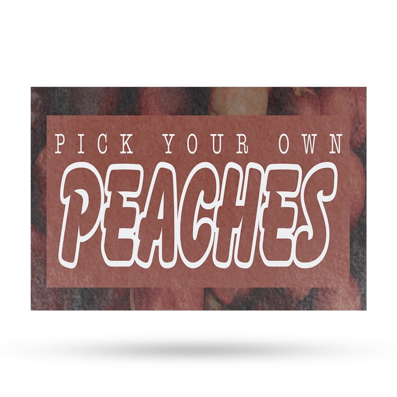 Pick Your Own Peaches Vinyl Decal 12 Inch x 16 Inch Weatherproof Heavy ...
