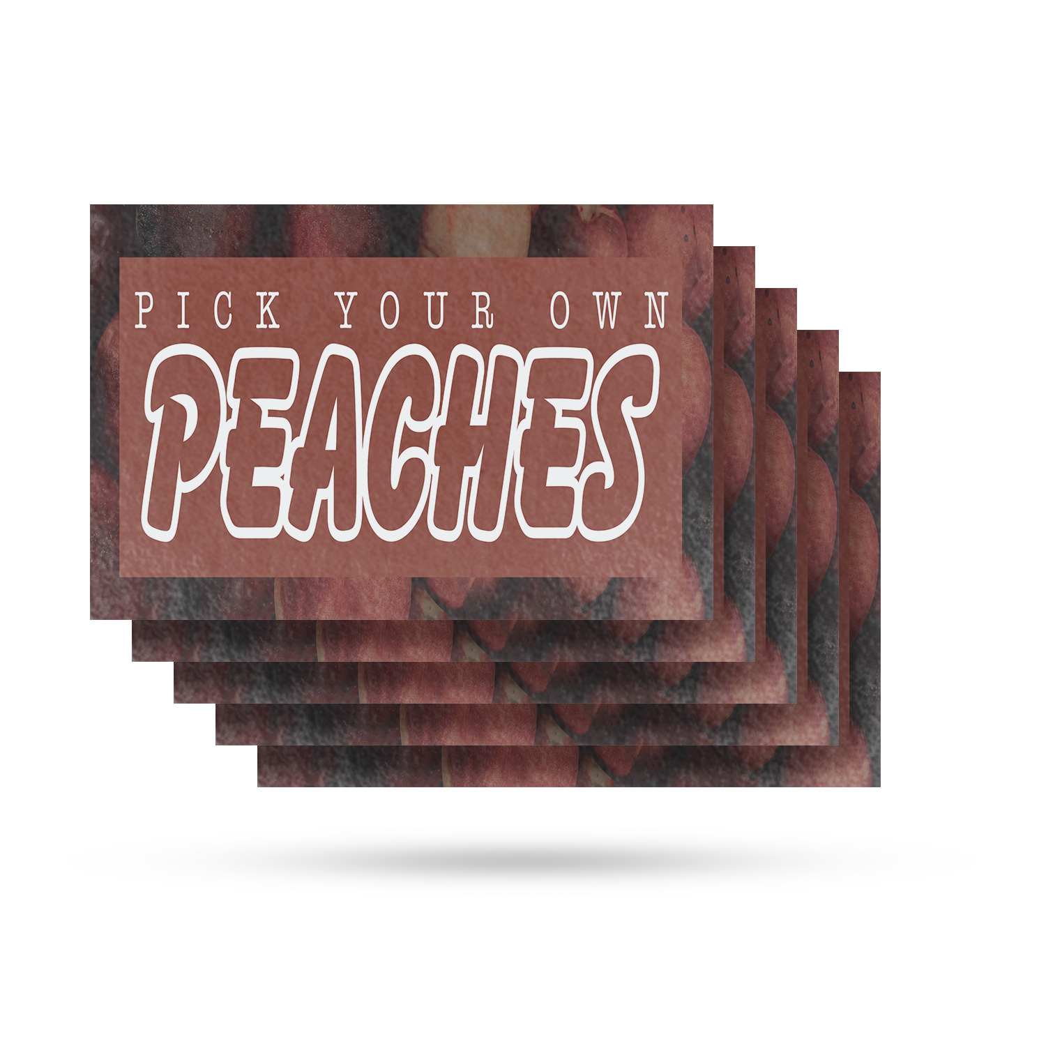 Pick Your Own Peaches Vinyl Decal 5 Pack of 12 Inch x 16 Inch ...