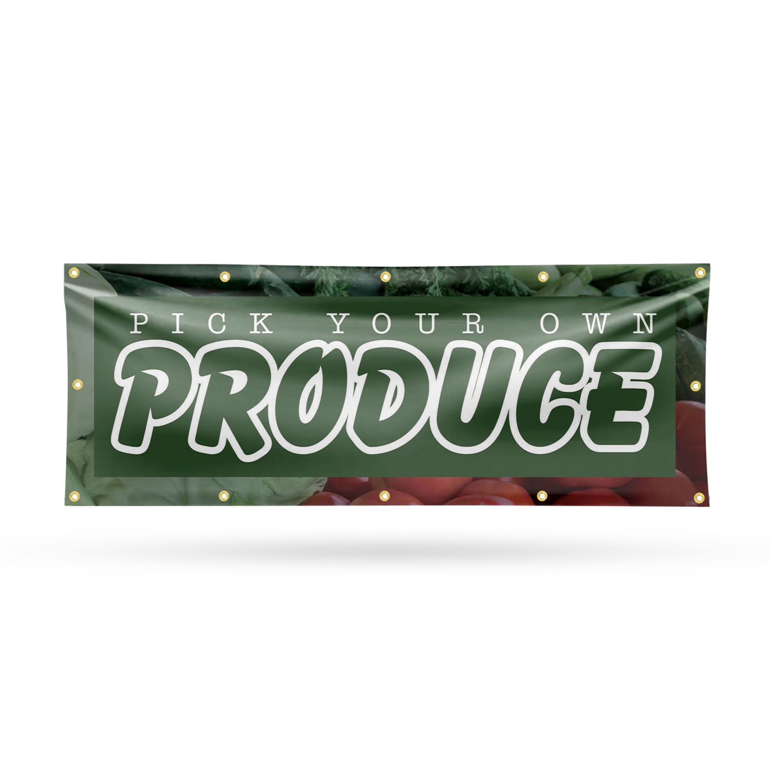 Pick Your Own Produce Banner Sign 48 Inch x 120 Inch | 13 oz Vinyl with ...