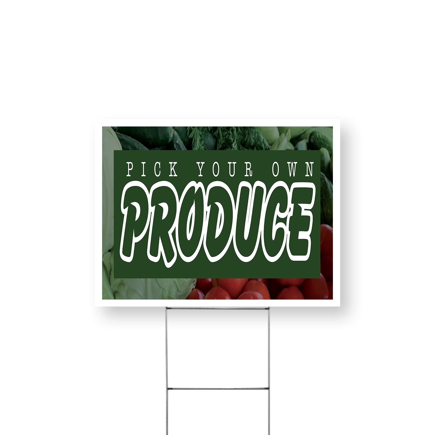 Pick Your Own Produce Yard Sign 18 Inch x 24 Inch Double Sided ...