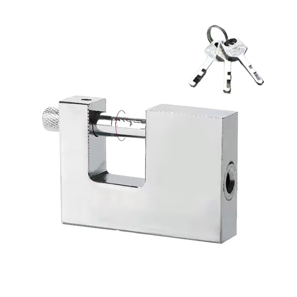 Pick Resistant Padlock with D Shaped Shackle Heavy Duty Chrome Plated 3 ...