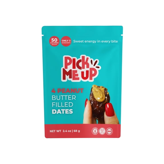 Pick Me Up Snacks RRF12 - Organic Medjool Dates, Butter - 4 Dates per 2 ...
