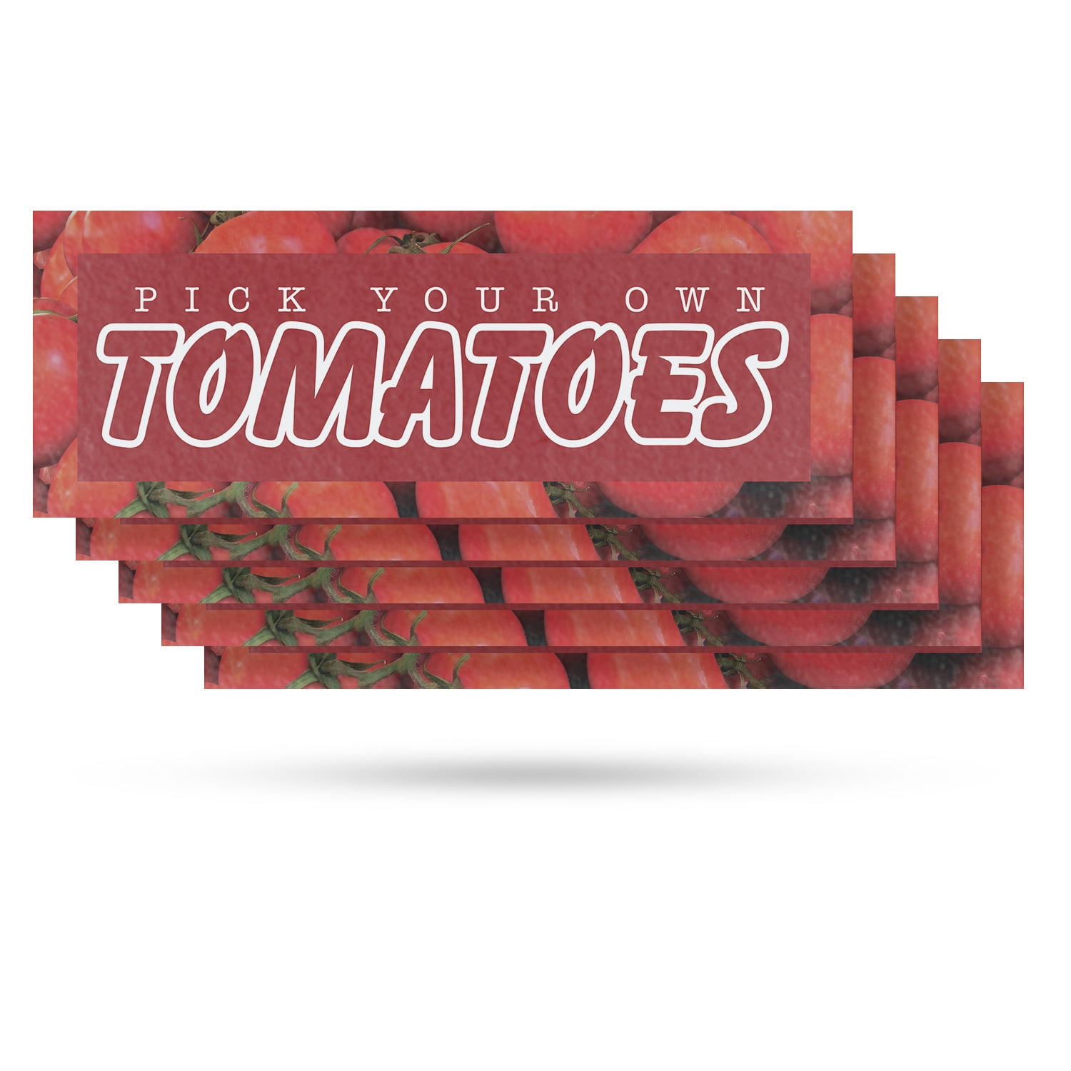 Pick Your Own Tomatoes Vinyl Decal 5 Pack of 24 Inch x 9 Inch ...