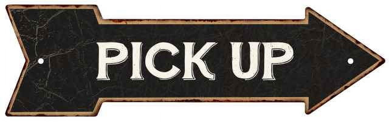 Pick Up Black Rt Arrow Vintage Looking Metal Sign 5x17 205170003008 ...