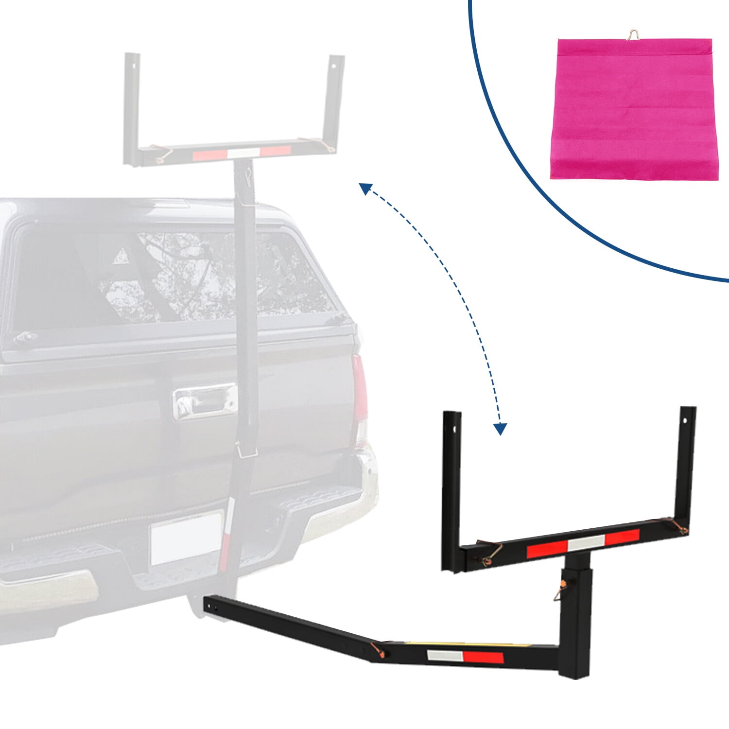 Pick Up SUV Truck Bed Hitch Extender Extension Rack Boat Kayak Canoe ...