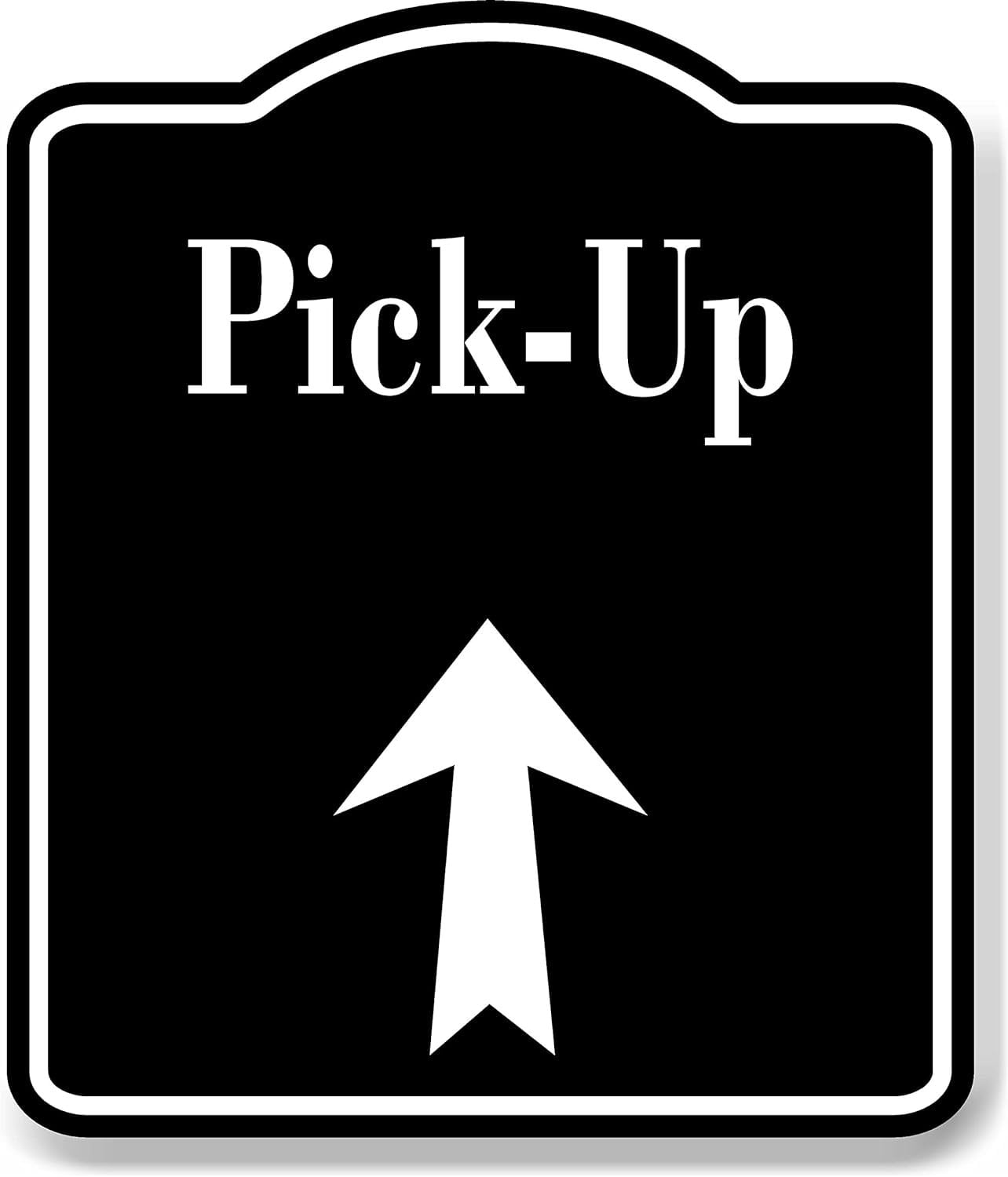 Pick-Up Up Arrow BLACK Aluminum Composite Sign, 20"x24" - Walmart.com