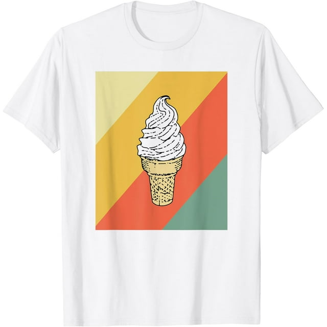 Pick a Flavor: Retro Ice Cream Cone T Shirts- Cute Vintage T-Shirt ...
