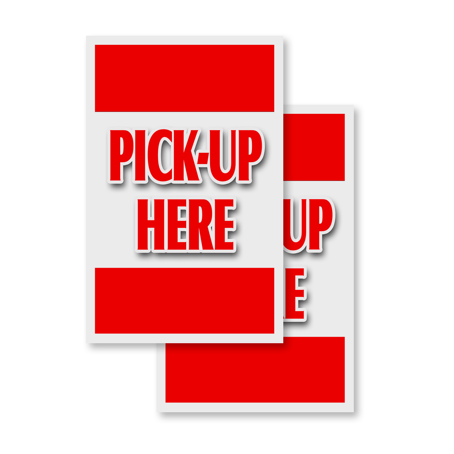 Pick-up Here (2-PACK) 24" x 36" Vinyl Decals | Sign Insert Peel & Stick ...