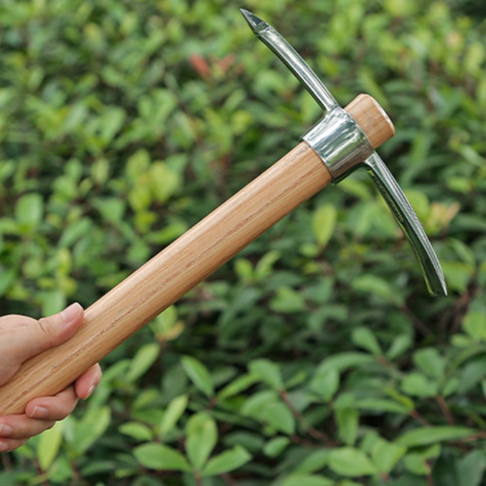 Pickaxe Hoe, Heavy Duty With Wooden Handle Duty Stainless Steel Heavy ...