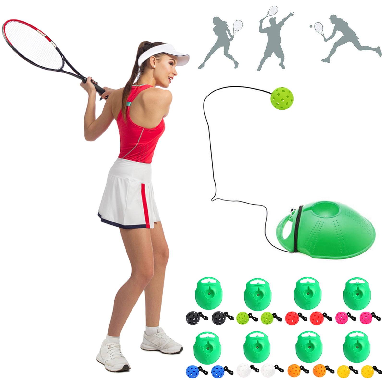 Pickball Trainer Base High Elastic Plastic Hole Ball Practice Equipment ...