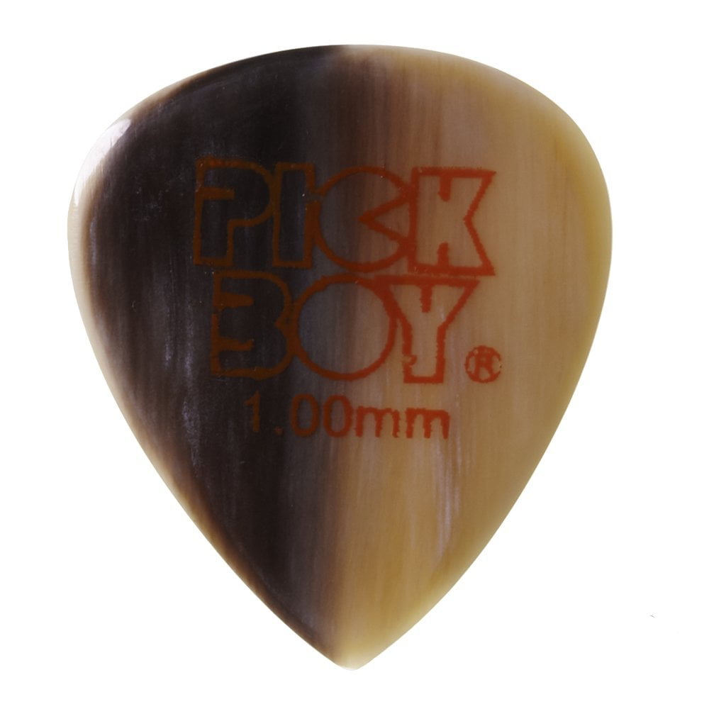 Pickboy PBCFDP100 Hand-Shaped Guitar Picks, Natural Horn, Teardrop, 1 ...