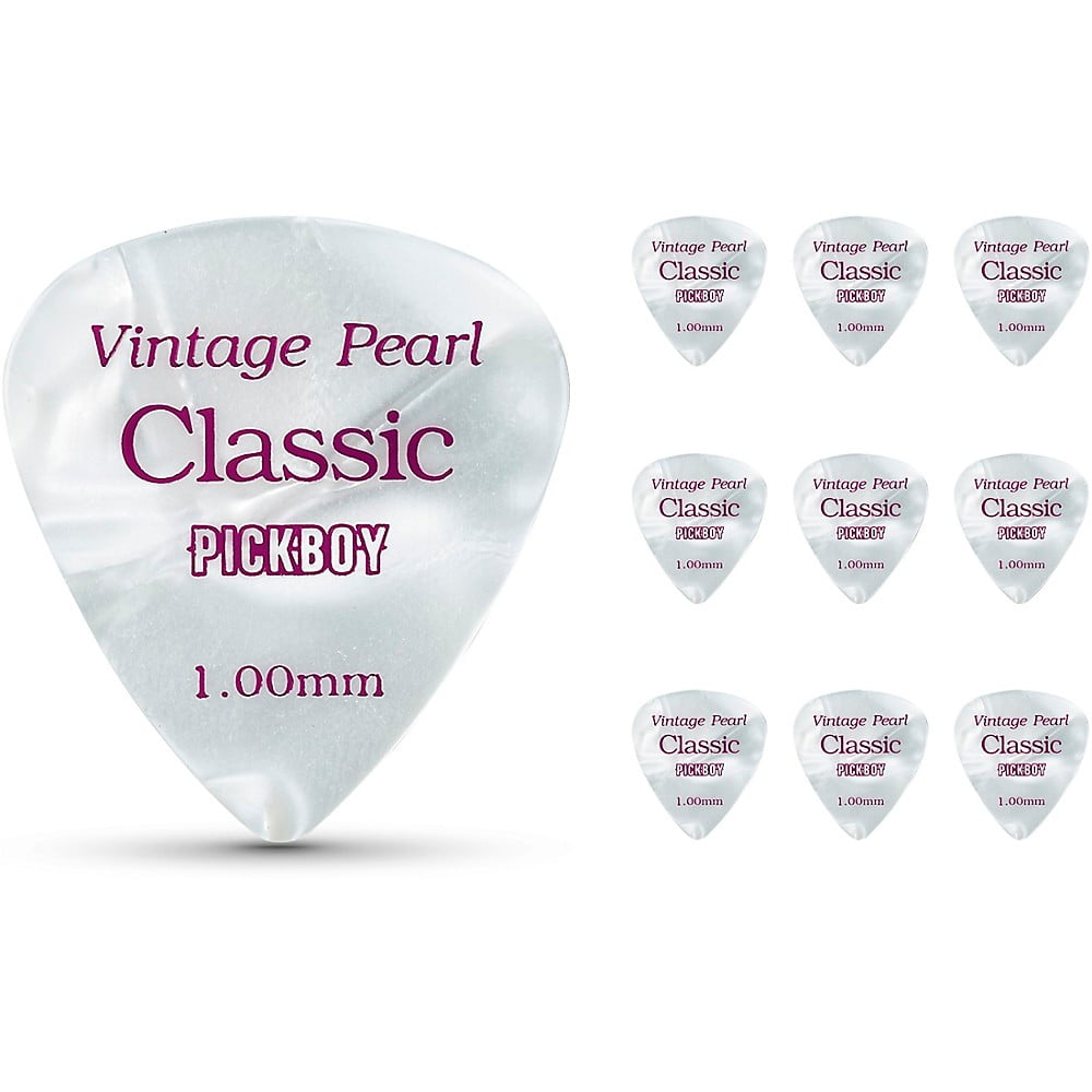 Pickboy Vintage Pick, Pearl, Cellulose, 1.00mm, 10 picks - Walmart.com